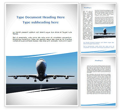 Plane Word Templates Design, Download now | PoweredTemplate.com