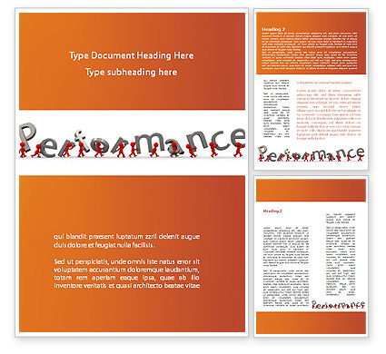Performance Word Template 09190 | PoweredTemplate.com