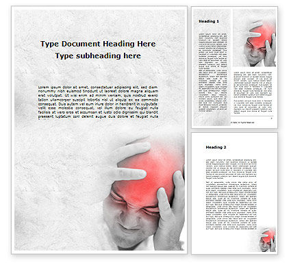 Headache Word Template 09212 | PoweredTemplate.com