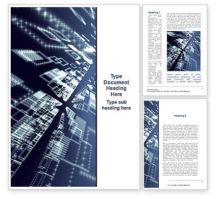 Technology Word Templates Design, Download now | PoweredTemplate.com