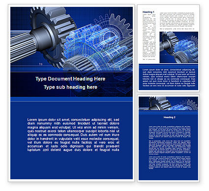 Design of Machines Word Template 09240 | PoweredTemplate.com