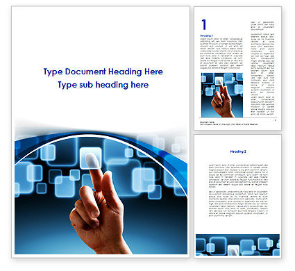 Computer Subject Word Templates Design, Download now | PoweredTemplate.com