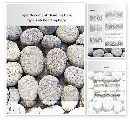 Pebble Word Template 09282 | PoweredTemplate.com