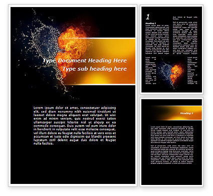 Broken Heart Word Templates Design, Download now | PoweredTemplate.com