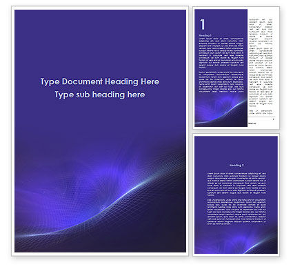 Blue Fragmented Surface Word Template 09305 | PoweredTemplate.com