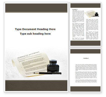 Plantilla de Word - poder legal | 09453 | PoweredTemplate.com
