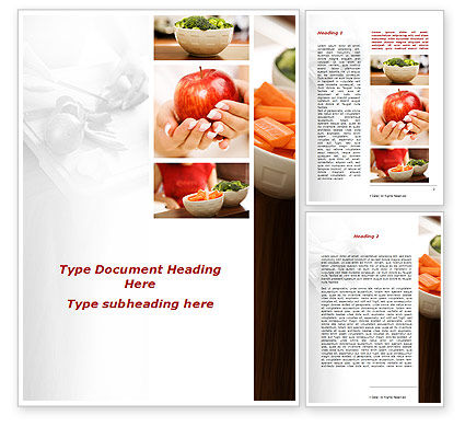 Fresh Food Word Template 09481 | PoweredTemplate.com