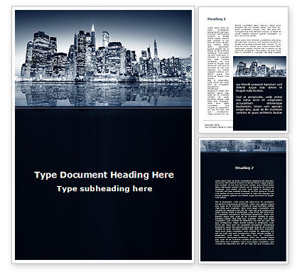 Chicago Word Templates Design, Download now | PoweredTemplate.com