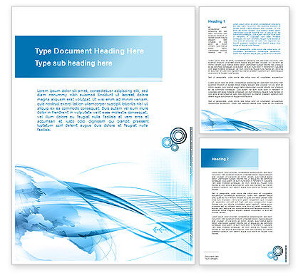 Templat Word Bumi Biru | 09581 | PoweredTemplate.com