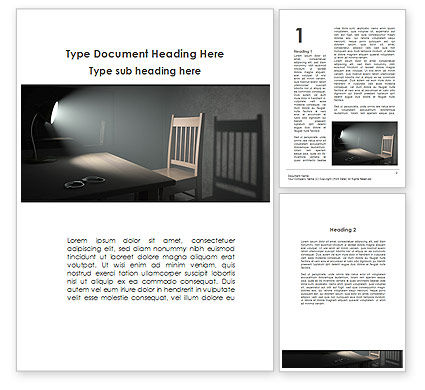 Interrogation Word Templates Design, Download now | PoweredTemplate.com