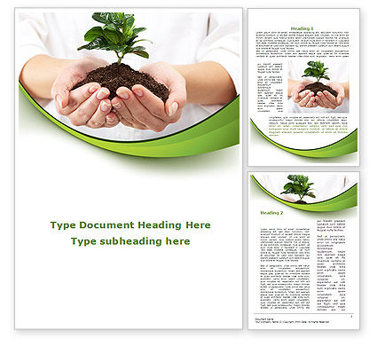 Burgeon Word Template 09641 | PoweredTemplate.com