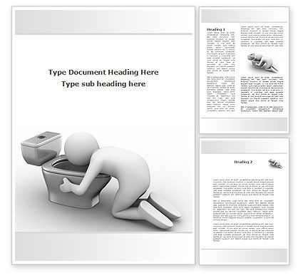 Hugging Toilet Bowl Word Template 09727 | PoweredTemplate.com