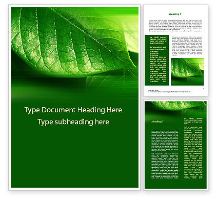 Leaf Word Templates Design, Download now | PoweredTemplate.com