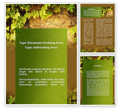 Wall Overgrown With Vines Word Template 09792 | PoweredTemplate.com