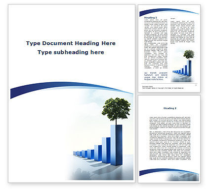 Plantilla de Word - histograma creciente | 09893 | PoweredTemplate.com