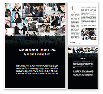 Collage Word Templates Design, Download now | PoweredTemplate.com