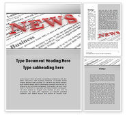 Business News Word Template 09970 | PoweredTemplate.com