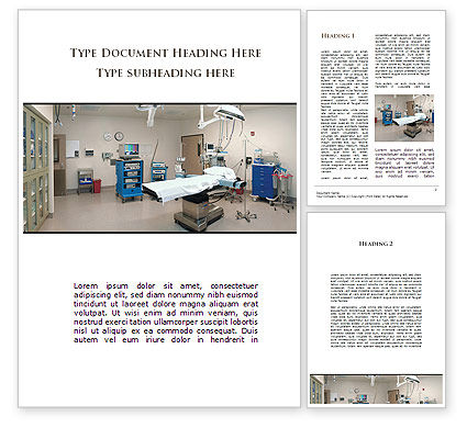 Operation Room Word Templates Design, Download now | PoweredTemplate.com