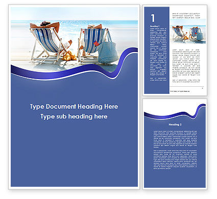 Beach Word Templates Design, Download now | PoweredTemplate.com