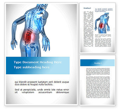 Lumbar Spine PowerPoint Template, Backgrounds | 10035 | PoweredTemplate.com