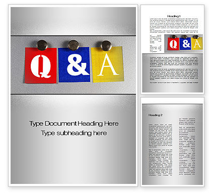 Questions and Answers Word Template 10131 | PoweredTemplate.com