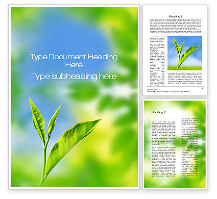 Fresh Sprouts Word Template 10174 | PoweredTemplate.com