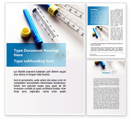 Syringes Word Template 10181 | PoweredTemplate.com