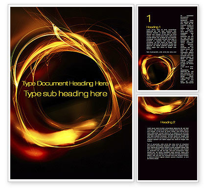 Circle of Fire Word Template 10196 | PoweredTemplate.com