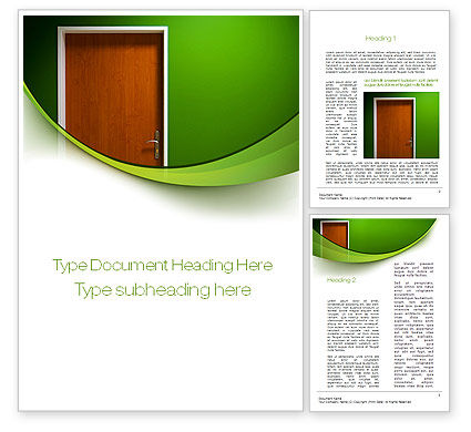Door Word Template 10227 | PoweredTemplate.com