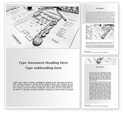 Landscape Design Word Template 10261 | PoweredTemplate.com
