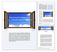 Open Window PowerPoint Template, Backgrounds | 10314 | PoweredTemplate.com
