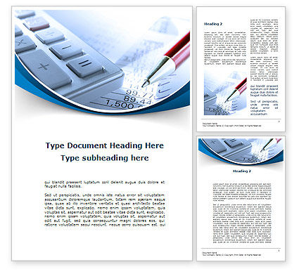 Financial Calculations Word Template 10367 | PoweredTemplate.com
