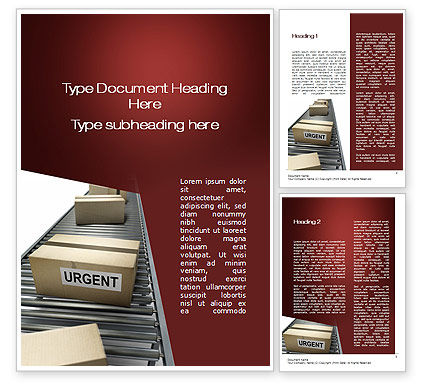 Urgent Delivery Word Template 10394 | PoweredTemplate.com