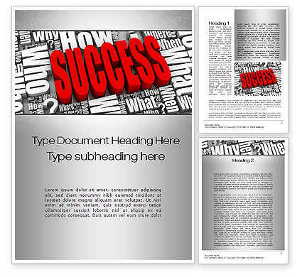 Success Story Word Templates Design, Download now | PoweredTemplate.com