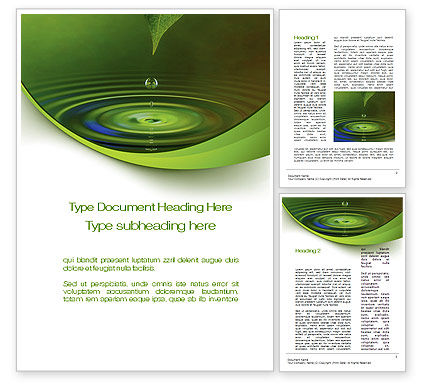 Green Water Word Template 10446 | PoweredTemplate.com