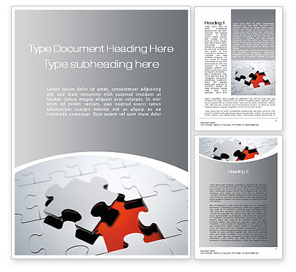 The Last Piece Word Template 10481 | PoweredTemplate.com