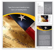 USA Declaration of Independence PowerPoint Template, Backgrounds ...