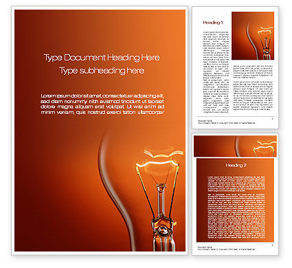 Incandescent Word Template 10498 | PoweredTemplate.com