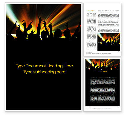 Concert Word Templates Design, Download now | PoweredTemplate.com