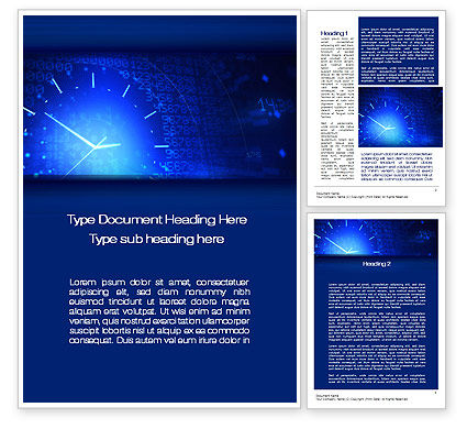 Digital Clock Face Word Templates Design, Download now ...