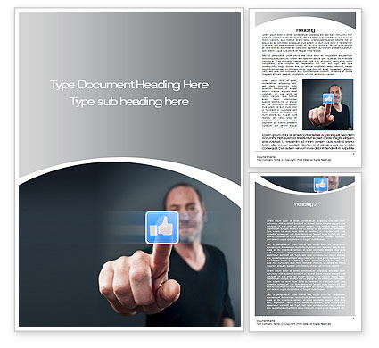 Plantilla de Word - me gusta | 10613 | PoweredTemplate.com