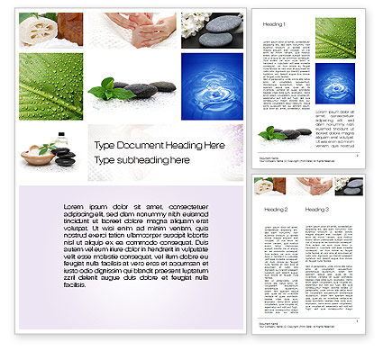 Plantilla de Word - equipos de spa | 10663 | PoweredTemplate.com