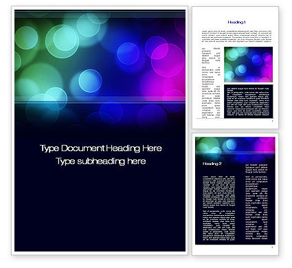Colored Light Spots Word Template 10667 | PoweredTemplate.com