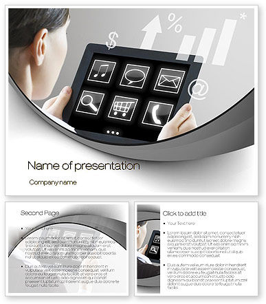 Tablet PC PowerPoint Template - PoweredTemplate.com | 3 Backgrounds, 3 ...