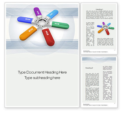 USB Flash Drives Word Template 10759 | PoweredTemplate.com