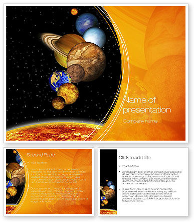 The Solar System PowerPoint Template - PoweredTemplate.com | 3 ...