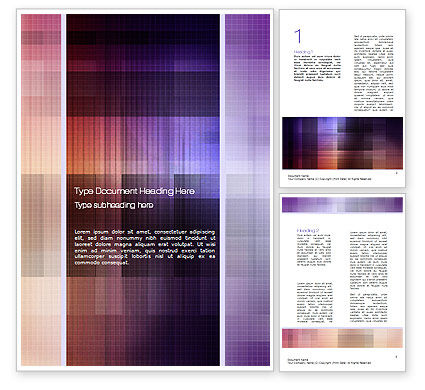 Abstract Squares Word Template 10820 | PoweredTemplate.com