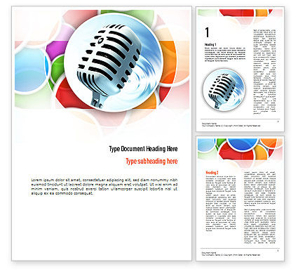 Radio Show Word Templates Design, Download now | PoweredTemplate.com