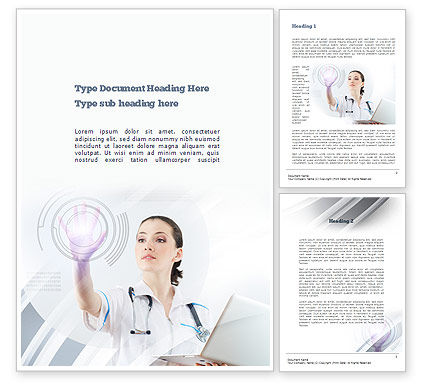 Medical Technology Innovation Word Template 10866 | PoweredTemplate.com
