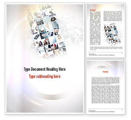 Collage Word Templates Design, Download now | PoweredTemplate.com